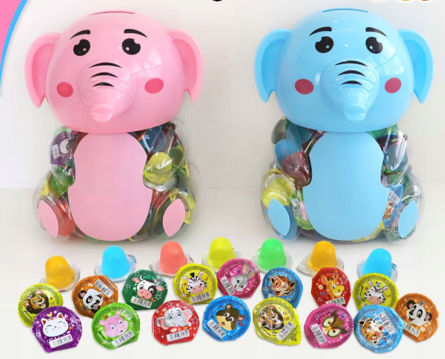 Saldainiai Jelly Cup Elephant, 100vnt kaina akcija.